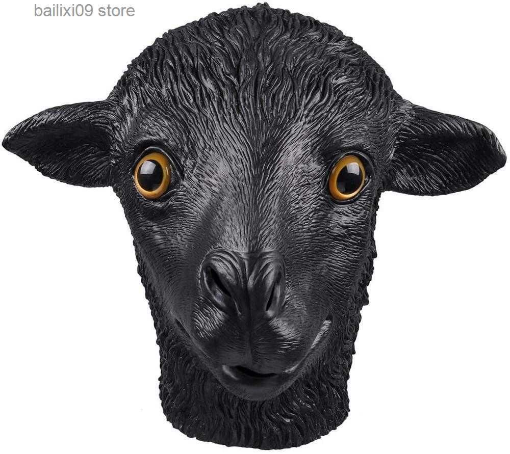 Party Masks Sheep Mask Farm Lamb Ram Animal Latex Fancy Dress Up ...