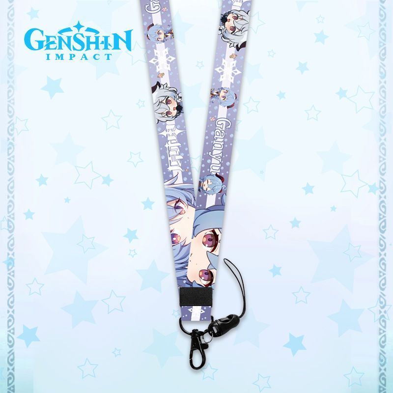 Genshin Impact Lanyard Keychain With Bus Card Cover And Anti Lost ...
