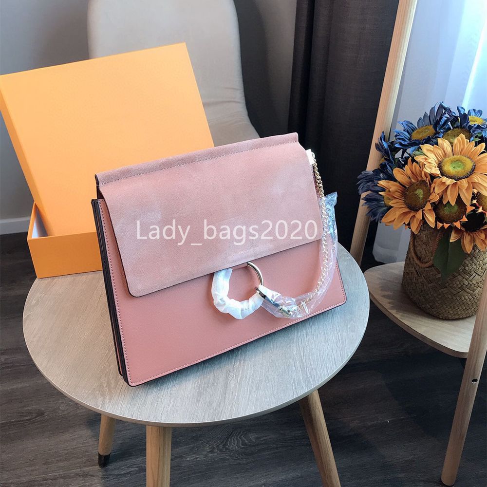 New Classic Ladys Suede Chain Handbag Circle Ring Shoulder Bags Women ...