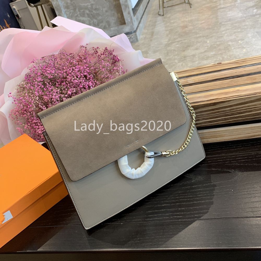 New Classic Ladys Suede Chain Handbag Circle Ring Shoulder Bags Women ...