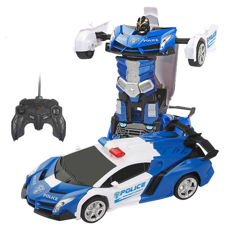 Diecast Model 1 18 24CM RC Car 2 In 1Transformation Robots Sports ...