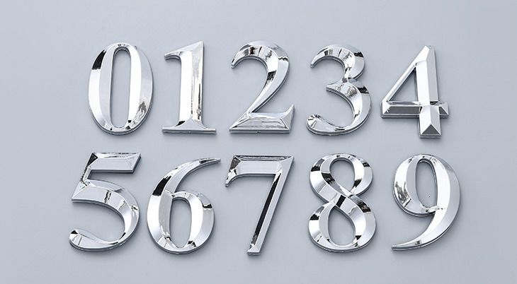 Garden Decorations 6CM 3D House Number Door Number Plate Home Number ...