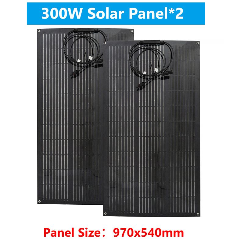 Chargers 300W 600W Solar Panel Kit 18V Flexible Cell Energy Charger ...