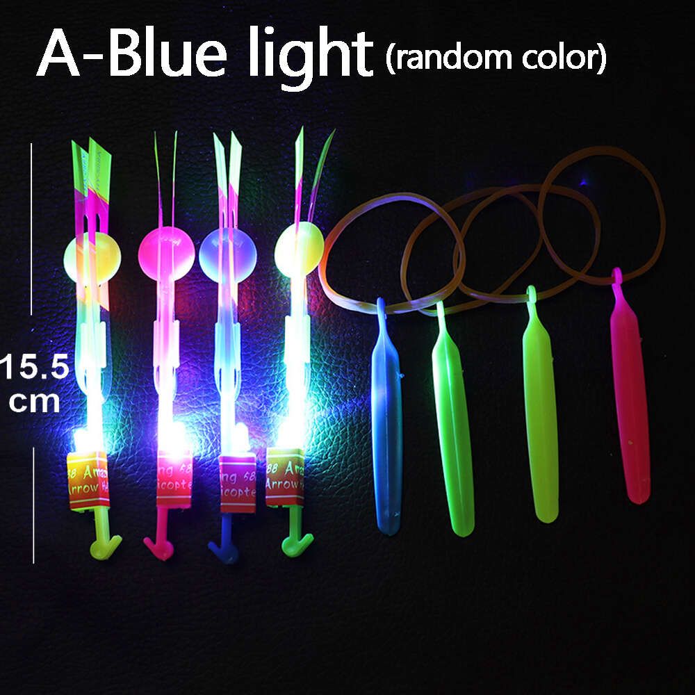 Led Light Arrow Helicopter Slingshot Ejection Flying Toy Kids Adult ...