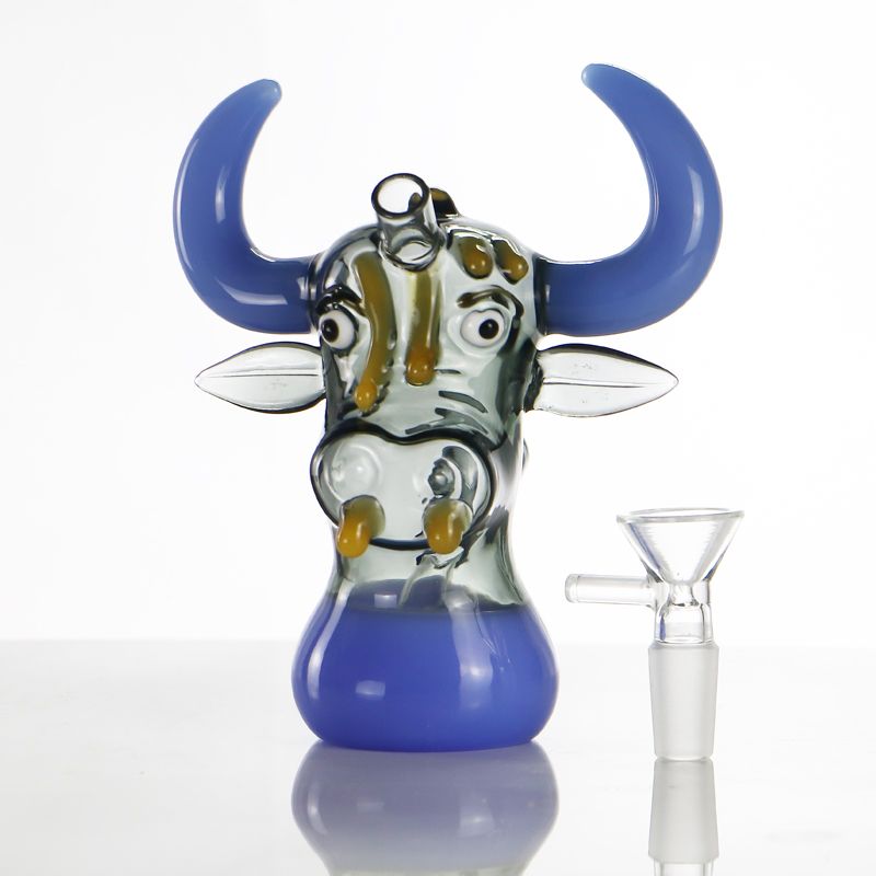 Wholesale Hookah Cow Glass Bong With Unique OX Horn Design, Recycler ...
