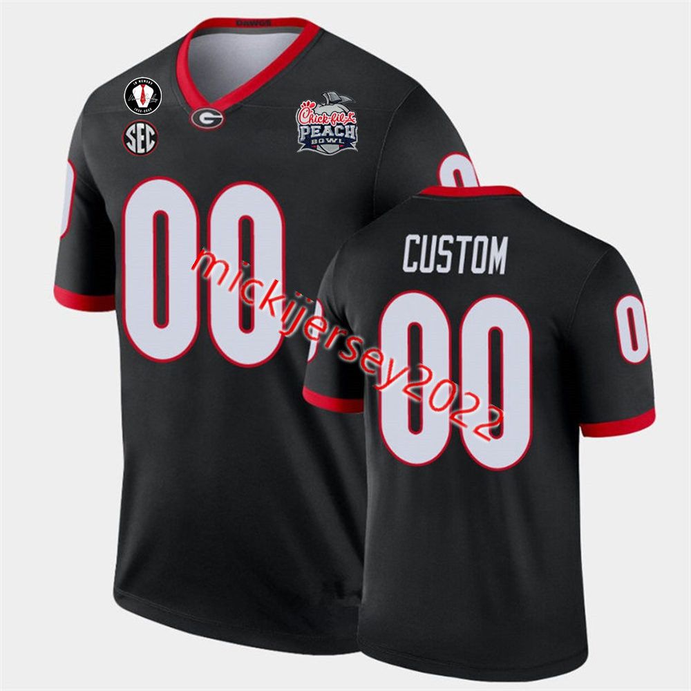 2023 Vince Dooley Peach Bowl Jersey Custom Brock Vandagriff Kelee Ringo ...