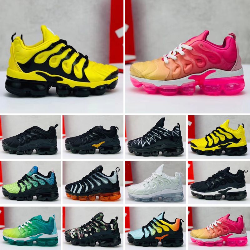 Nike Air Max TN Kids Chaussures De Course Triple Noir