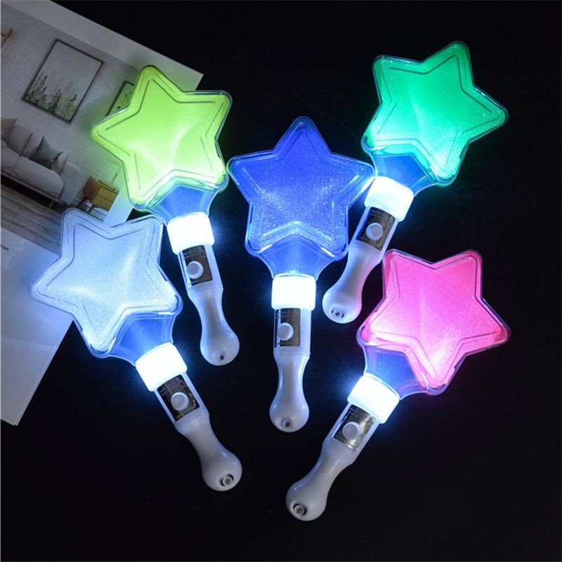 ₩4842에서 Led 스틱 트리 조명 콘서트 소품 파티 파티 분위기 램프 별 하트 모양 막대 모양 배터리 블렌드 색상 Pvc가