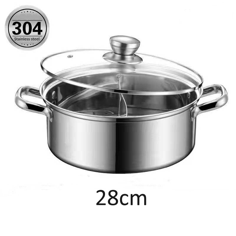 Soup Stock Pots Pot With Lid 304 Stainless Steel Thicken Cooking For Kitchen Induction Cooker ...