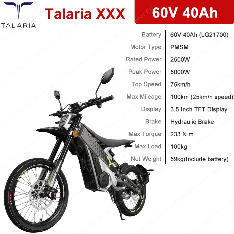 Talaria XXX Electric Off Road Vehicle Electric Off Road Bike 60V 40Ah ...