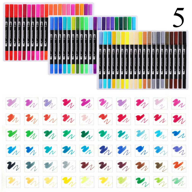 Marqueurs FineLiner Dual Tip Brush Art Markers Pen 124872100120 ...