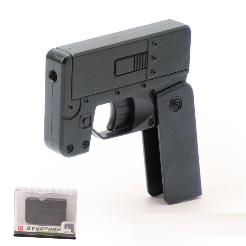 Folding Soft Bullet Toy Gun Desert Eagle Manual Foldable Pistol UZI ...