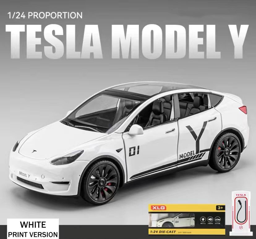 Diecast Model 1 24 Energy Tesla MODEL Y Mini Alloy Car Diecasts ...