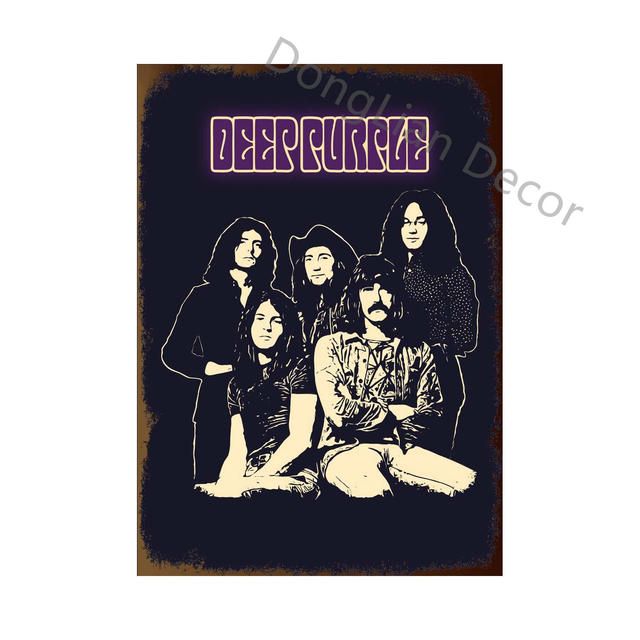 Retro Rock Roll Poster Metal Plaque Rock Band Tin Sign Vintage Punk ...