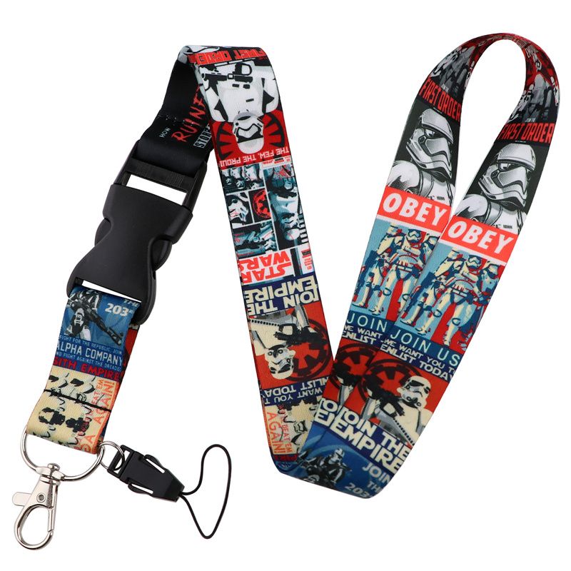 Polyester Reversible Cartoon Cell Phone Keychain Lanyard Multi Color ...