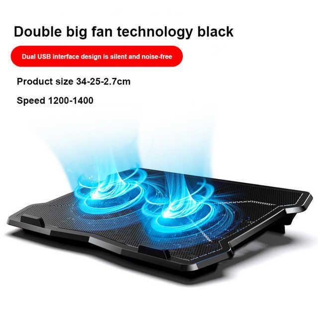 Cooler Fan Notebook Radiator Air Laptop Cooler With 2 Fans Two USB ...