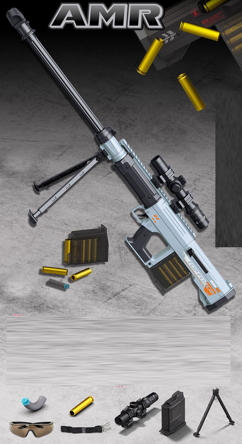 AMR Soft Bullet Shell Ejecting Toy Gun Manual Gun Sniper Launcher ...
