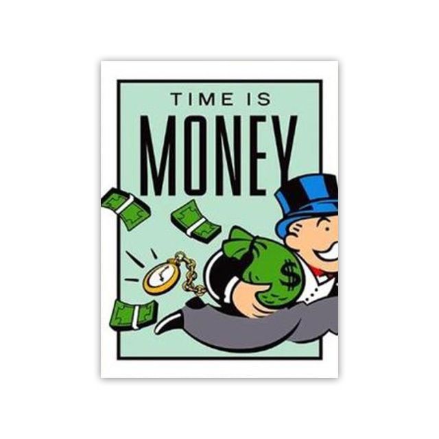 Metal Painting Monopoly Time Is Money Poster Cartoon Graffiti Pictures ...