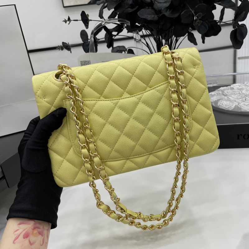 Designer Flap Bags 10A Mirror Quality Small Chain Handbag 23CM Luxury Caviar Evening Bags With ...