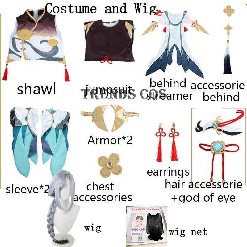 Juego De Disfraces De Anime Genshin Impact Genshin Impacto Shenhe ...