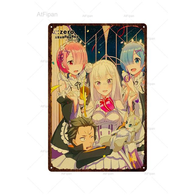 MangaPosters Japanese Anime Metal Sign Personalized Tin Plaque Poster ...