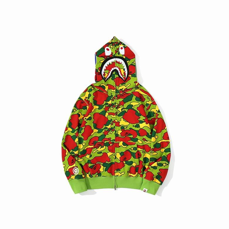 Bape Hoodies High Quality Mens Womens Fashion Shark Full Zip Hoodie ...