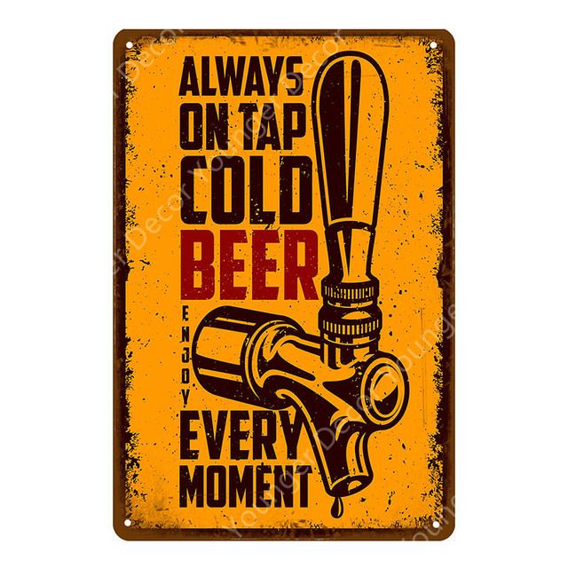 Retro WD 40 Tin Sign Draft Beer Bar Party Decor Cocktail Wine Vins ...