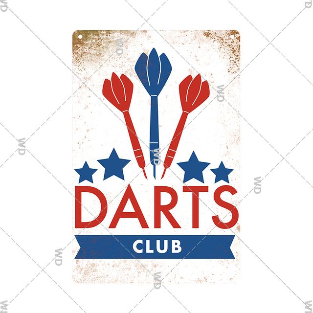 Vintage Darts Game Signs Retro Metal Posters Tin Sign Retro Plaque Play ...