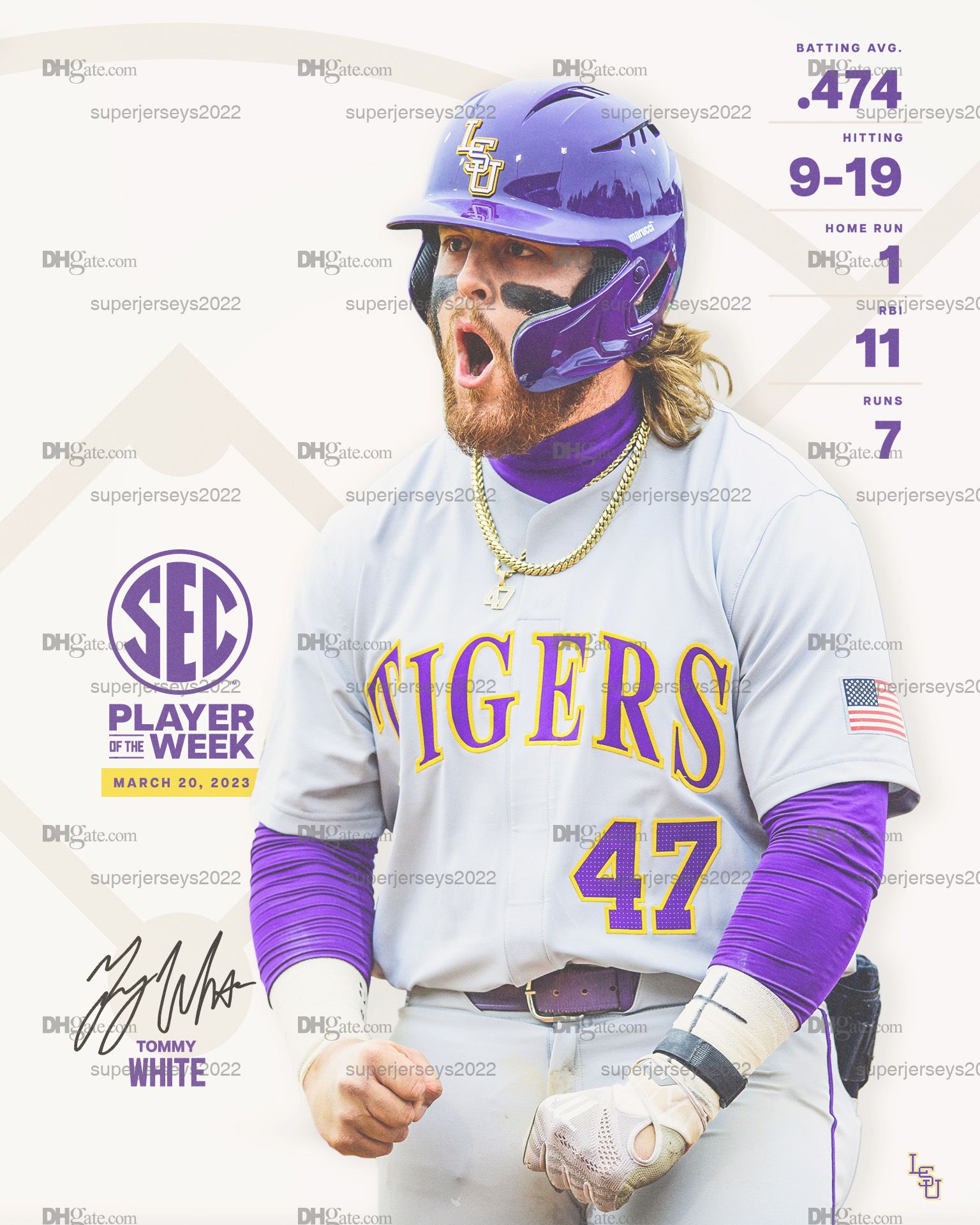 Custom LSU Tigers College Baseball Jerseys 17 DJ LeMahieu 8 Alex ...