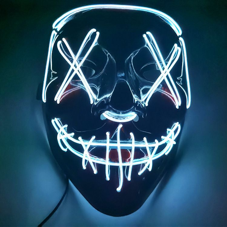 Neon Mask Halloween Led Mask Masque Masquerade Party Masks Light Glow ...