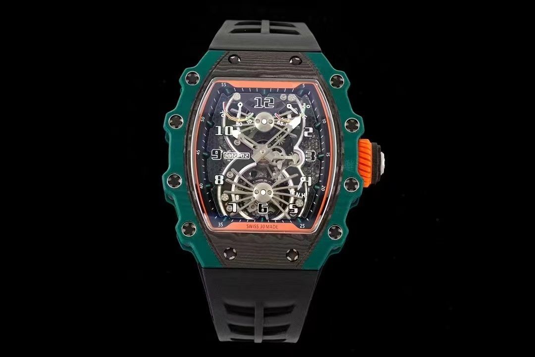 NEWEST 43MM Men Watch RM21 02 21 02 Turn Fly Toubillon Aerodyne TPT ...
