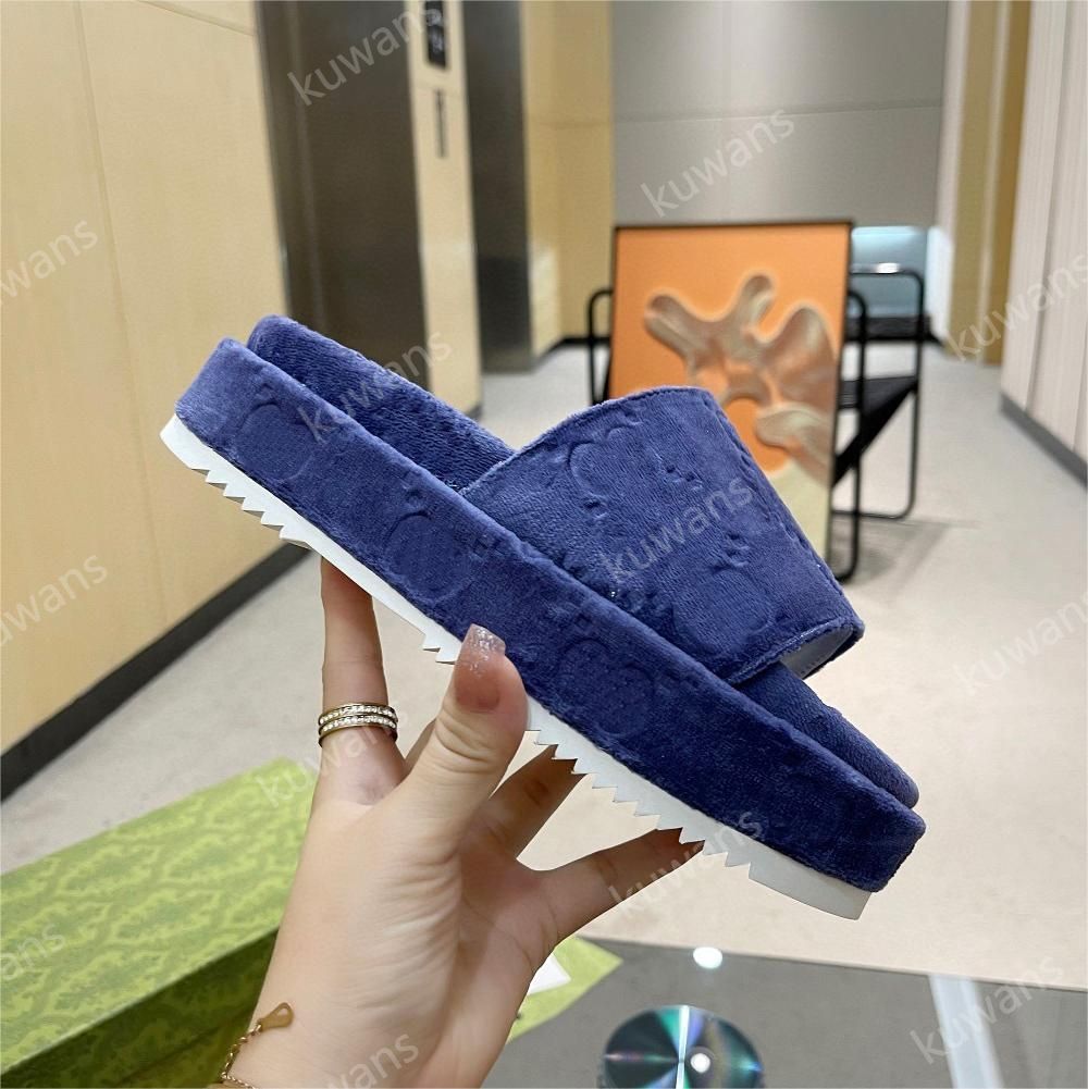 Designer Womens Platform Slides: Waterproof Perforated Canvas Platform ...