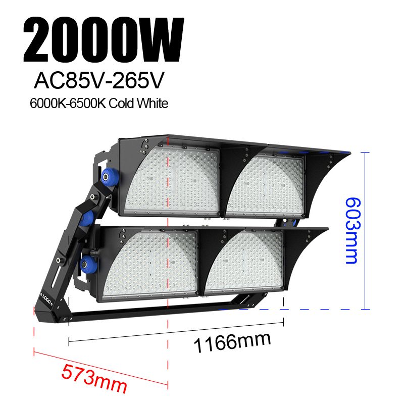 1000 واط LED ملعب LID IP65 LED Arena Lights 6500K High Mast Light For Sport Court AC85V 265V ...