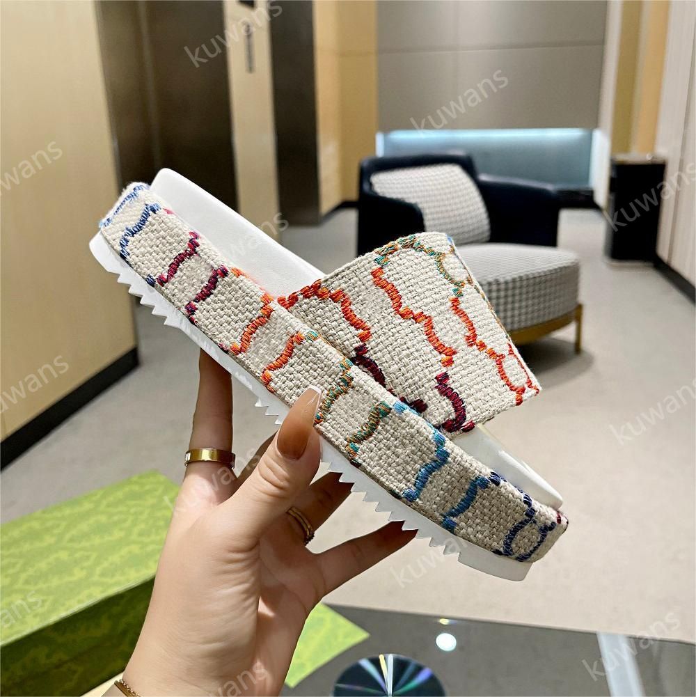 Designer Womens Platform Slides: Waterproof Perforated Canvas Platform ...