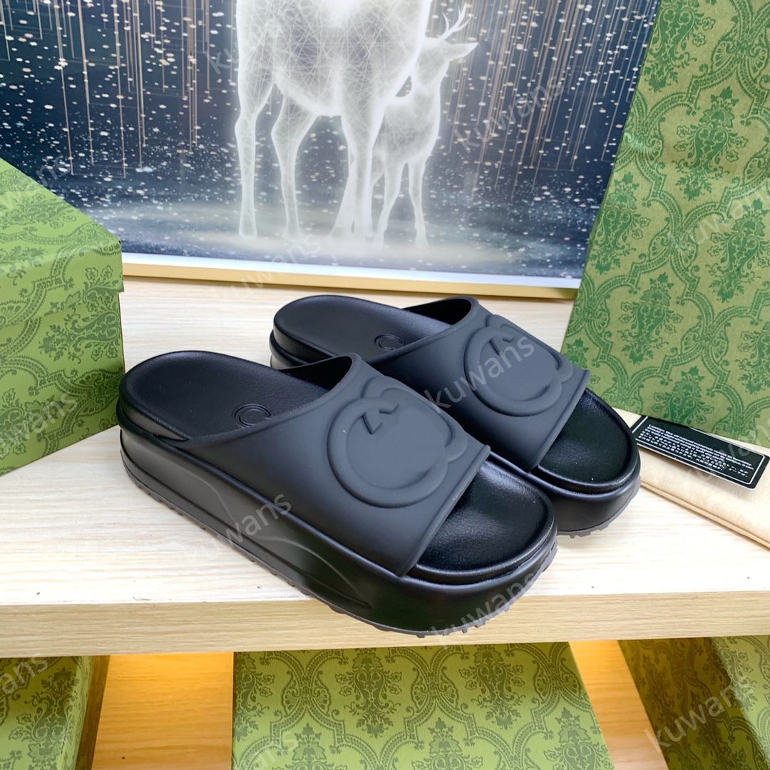 Designer Womens Platform Slides: Waterproof Perforated Canvas Platform ...