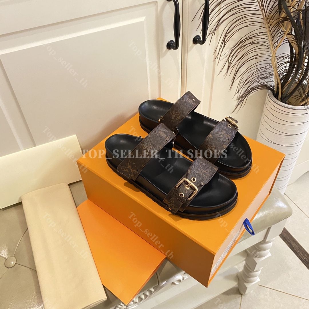 Designer Flat Heel Tan Leather Sandals For Women Mom DIA FLAT COMFORT ...