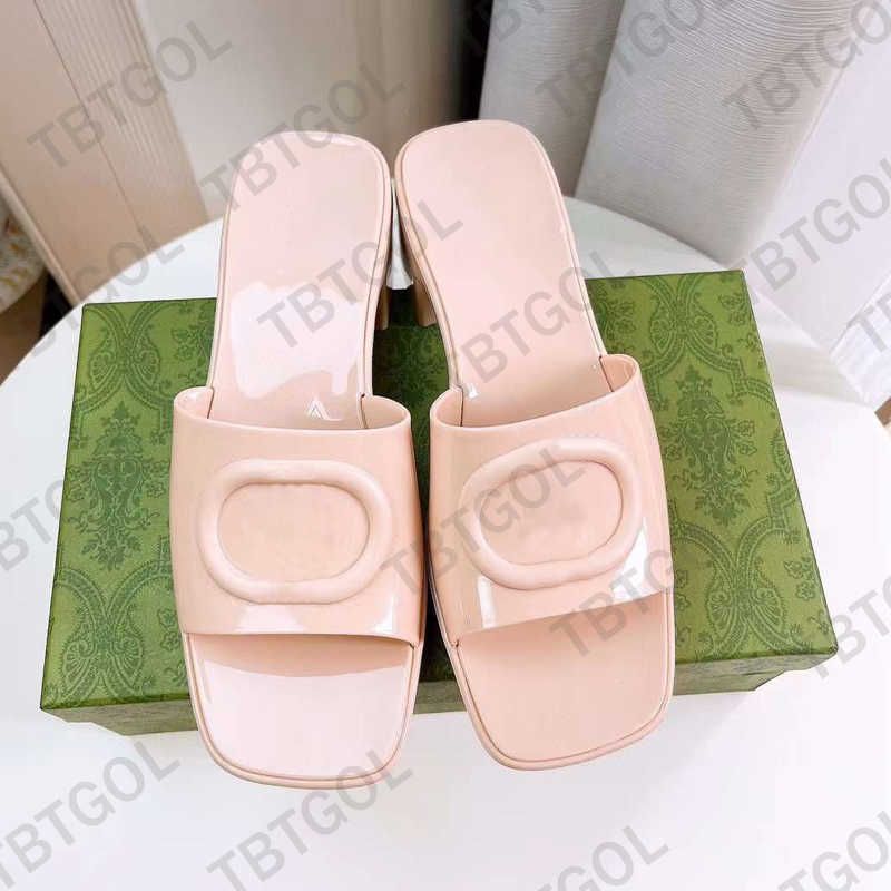 Fashion Designer Sandals Women Rubber Slides Sandals Chunky Platform ...