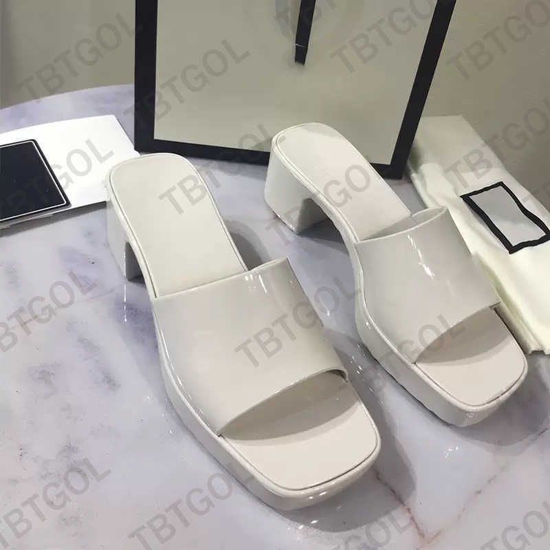 Fashion Designer Sandals Women Rubber Slides Sandals Chunky Platform ...