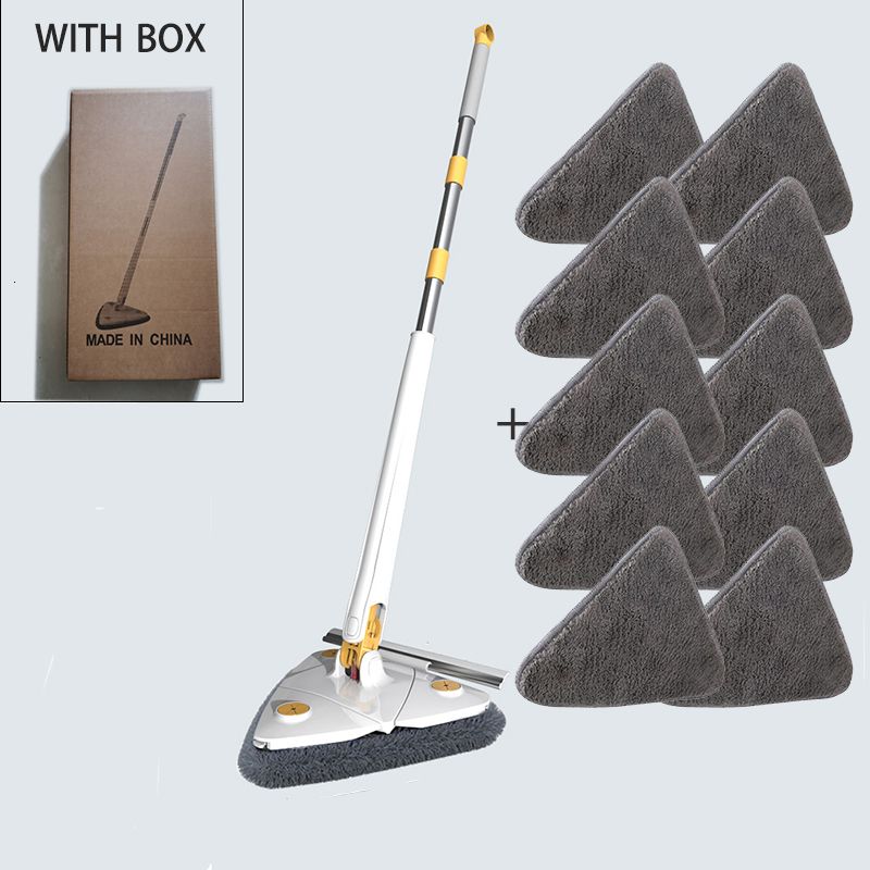 Mops Extendable Triangle 360° Rotatable Squeeze Floor Cleaning Wet And ...