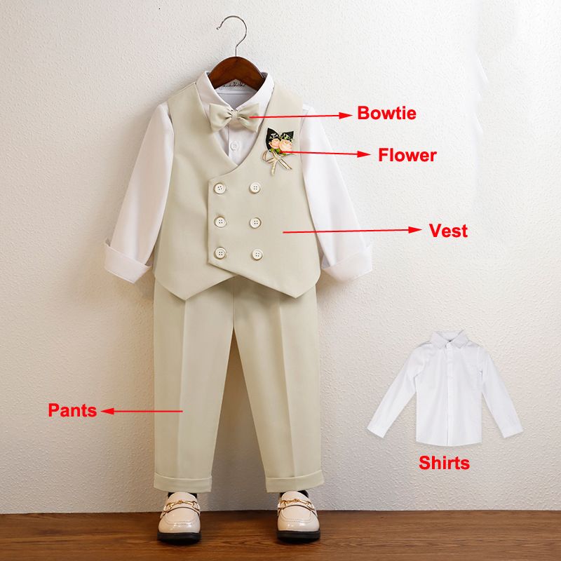 Trajes Setelan Rompi Pola Tulang Ikan Anak Laki Laki Celana Pendek ...