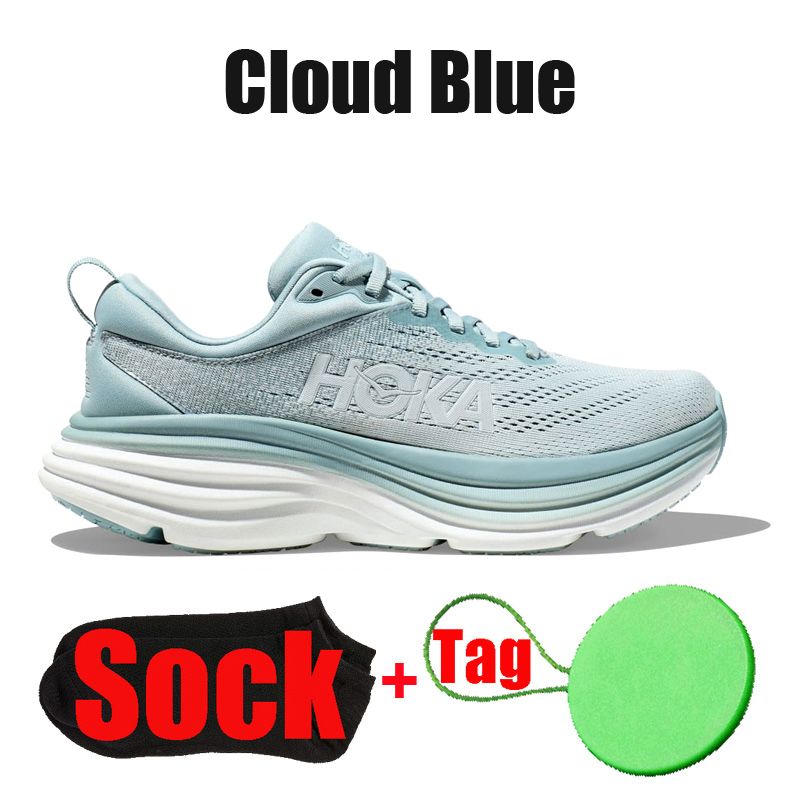 حذاء Hoka Hokas One One Bondi Clifton 8 9 للرجال والنساء Carbon X 2 3 Cloud Blue Ice Flow Pale ...