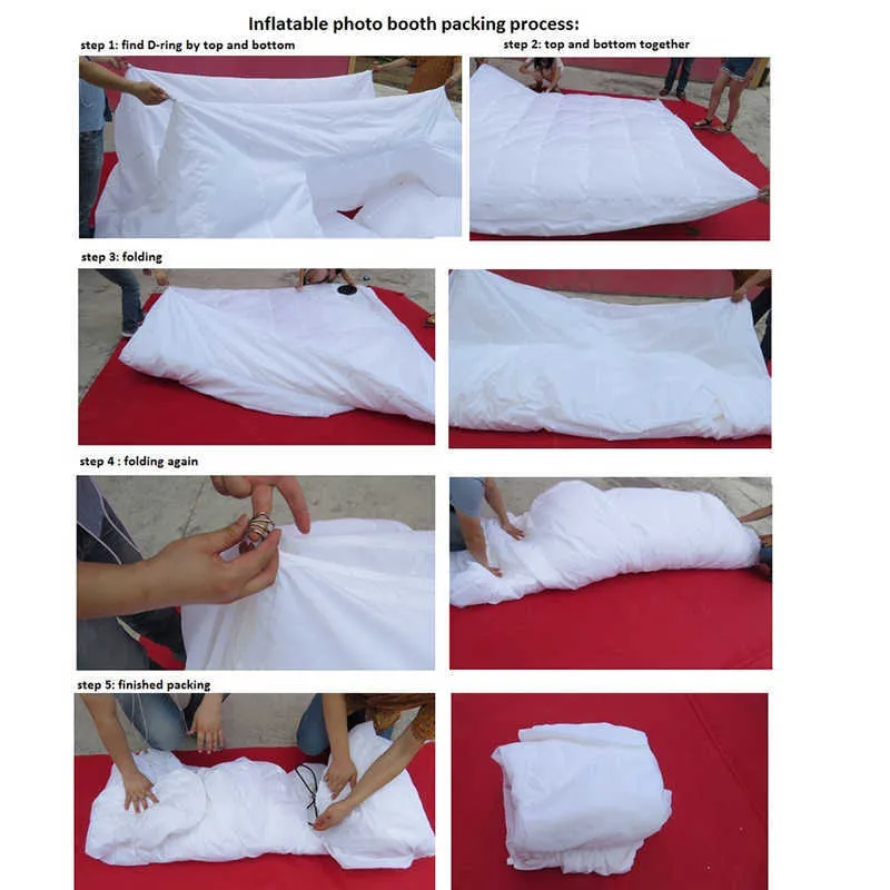 13ft Portable Led Photo Booth Toile De Fond Gonflable 360 Photo Booth Clôture Pour La Fête ...