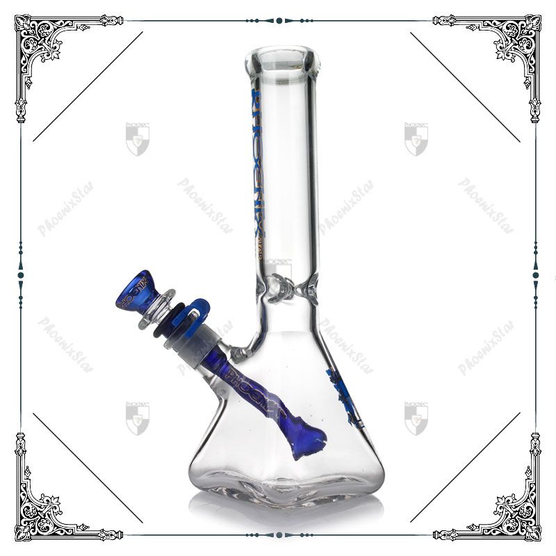Phoenix Glass Square Base Unique Beaker Bottom Bongs Bong 10 Inches ...