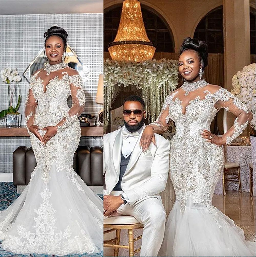 Mermaid Wedding Dresses With Bling And Lace