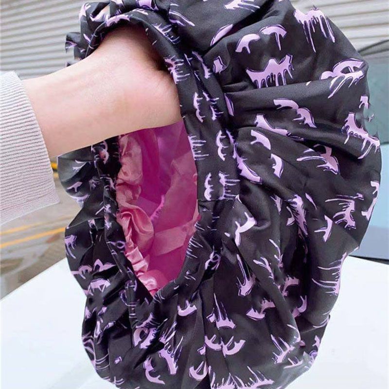 Luxury Designer Shower Cap With Wide Brim And Satin Hair Care Bonnet 20 ...