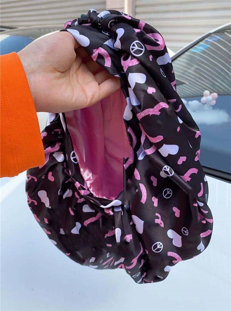 Luxury Designer Shower Cap With Wide Brim And Satin Hair Care Bonnet 20 ...