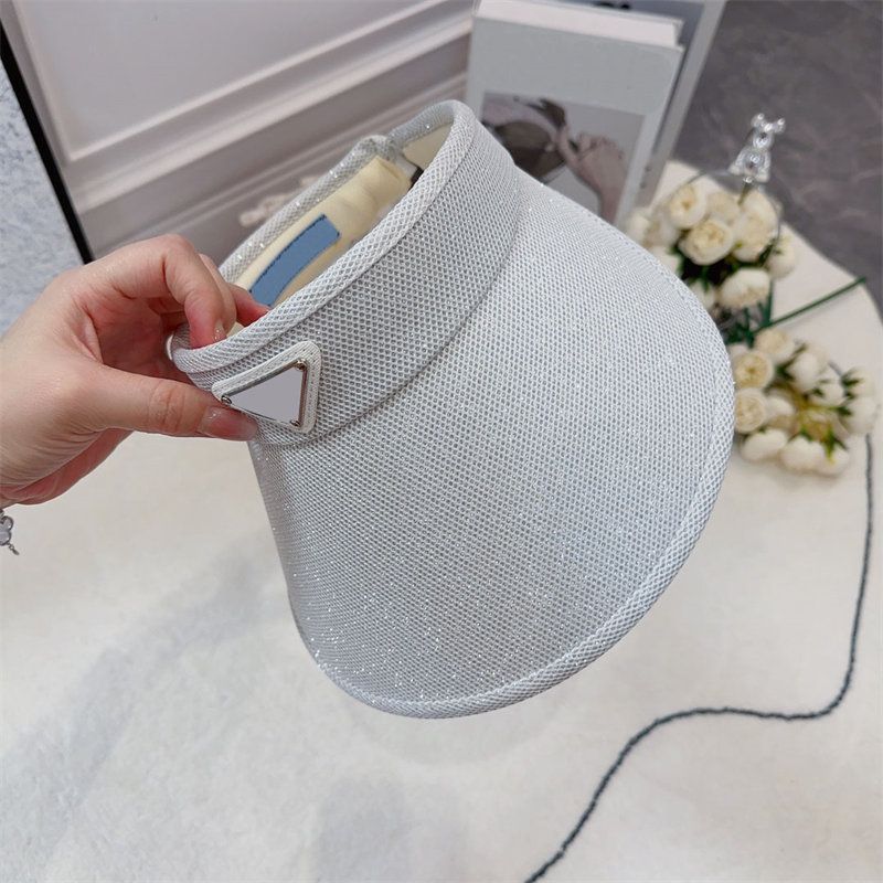 Shiny Summer Designer Visors Female Sunbonnet Topless Women Visor Hats ...