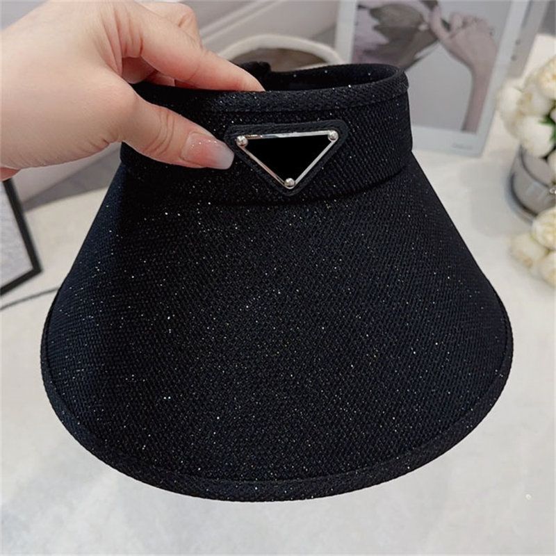 Shiny Summer Designer Visors Female Sunbonnet Topless Women Visor Hats ...