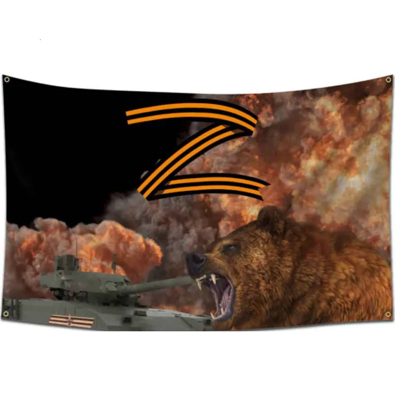 Banderas De La Bandera 3x5ft Rusia Z Carta Oso Tanque Bandera Moda ...