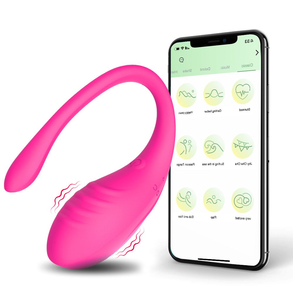 Vibrators 9 Speed APP Controlled Vaginal G Spot Anal Vibrating Egg Massager Wearable Stimulator ...